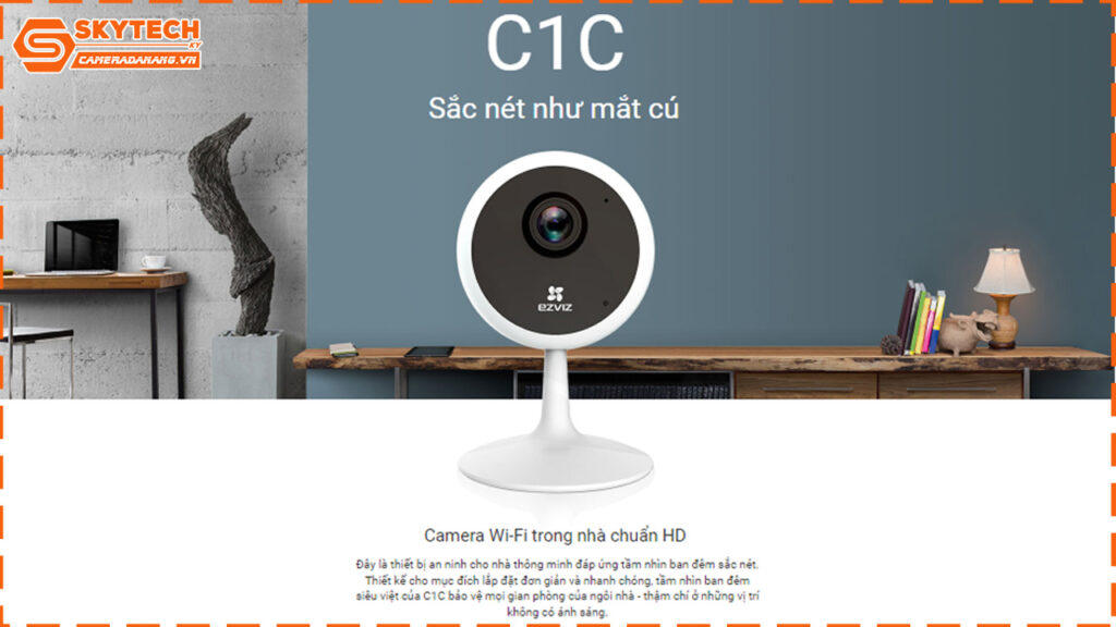 Camera IP Wifi EZVIZ trong nhà cố định C1C -B - Sky CCTV