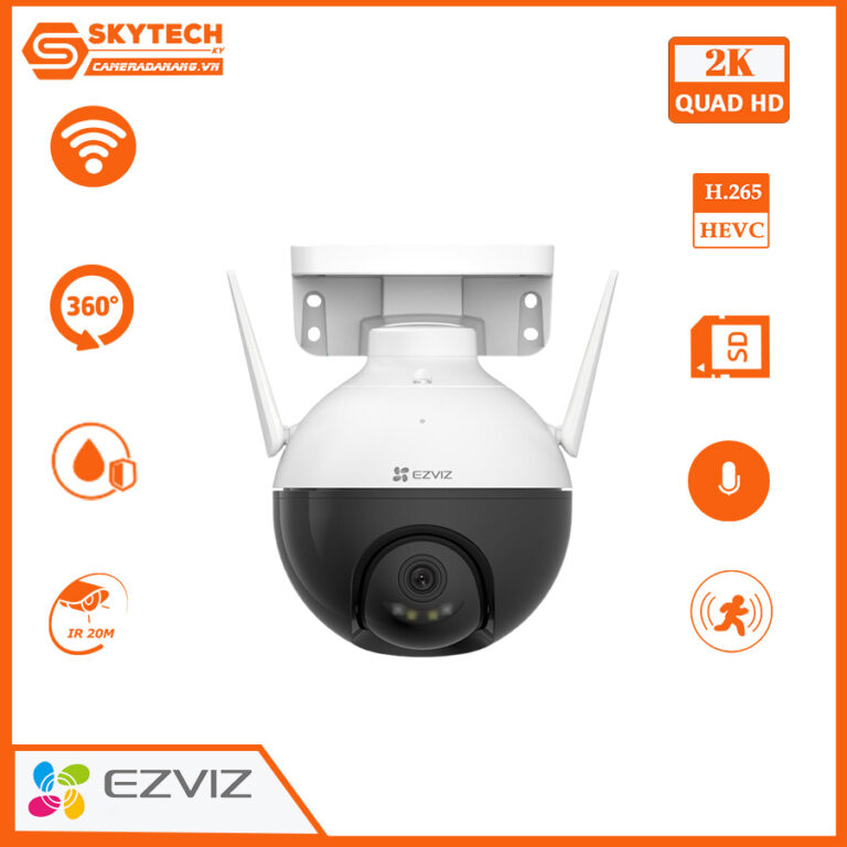 Camera Wifi Ezviz ngoài trời xoay 360 2K C8W